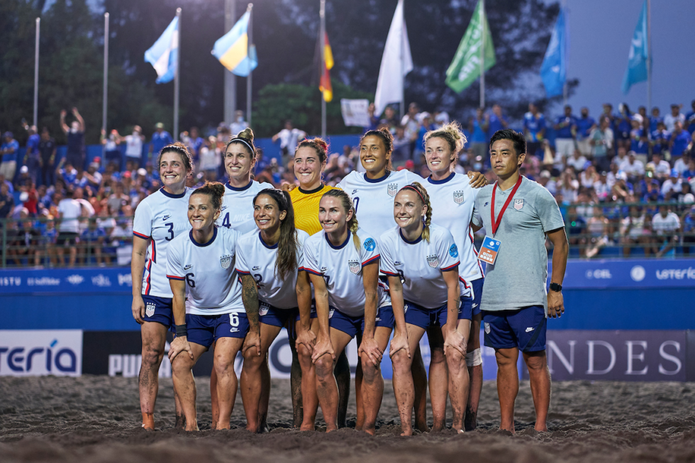 U S Womens Beach Soccer National Team On The Sand In Chula Vista